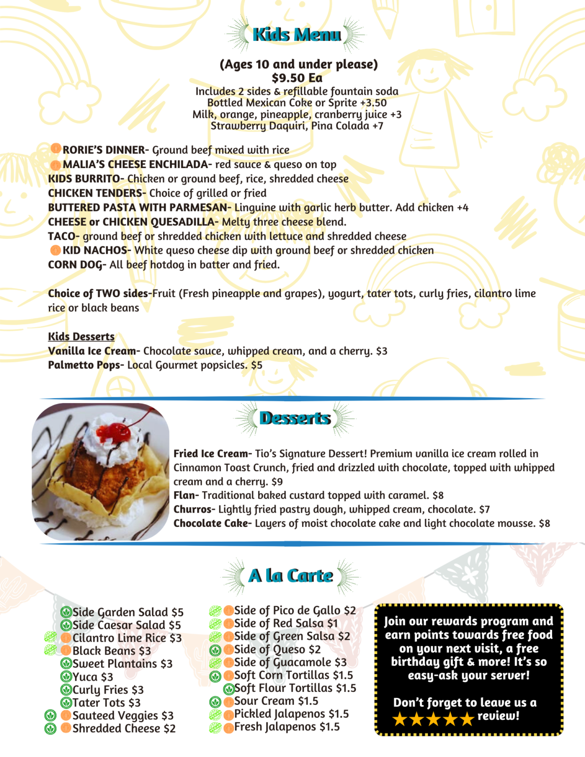 Our Menus – Tio’s Latin American Kitchen