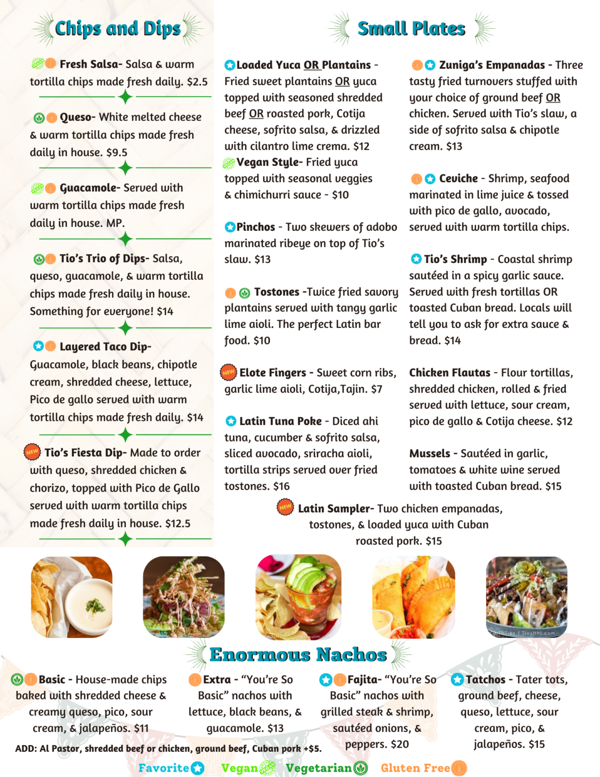 Our Menus – Tio’s Latin American Kitchen