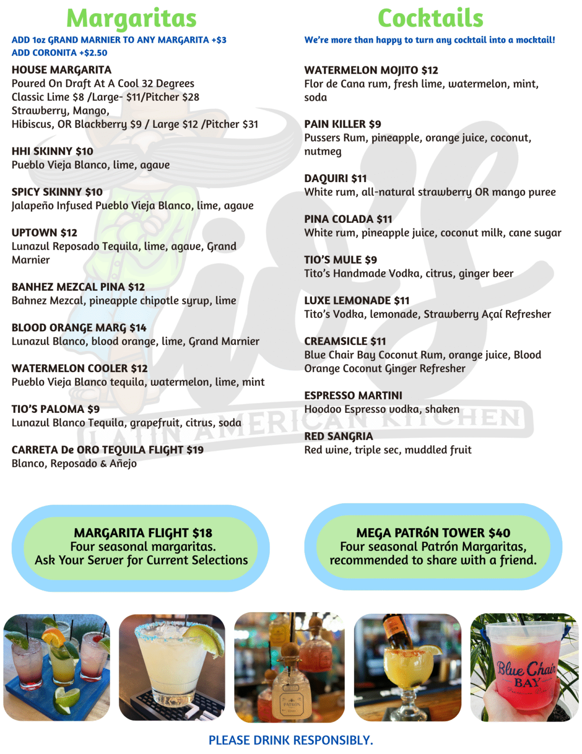 Our Menus – Tio’s Latin American Kitchen